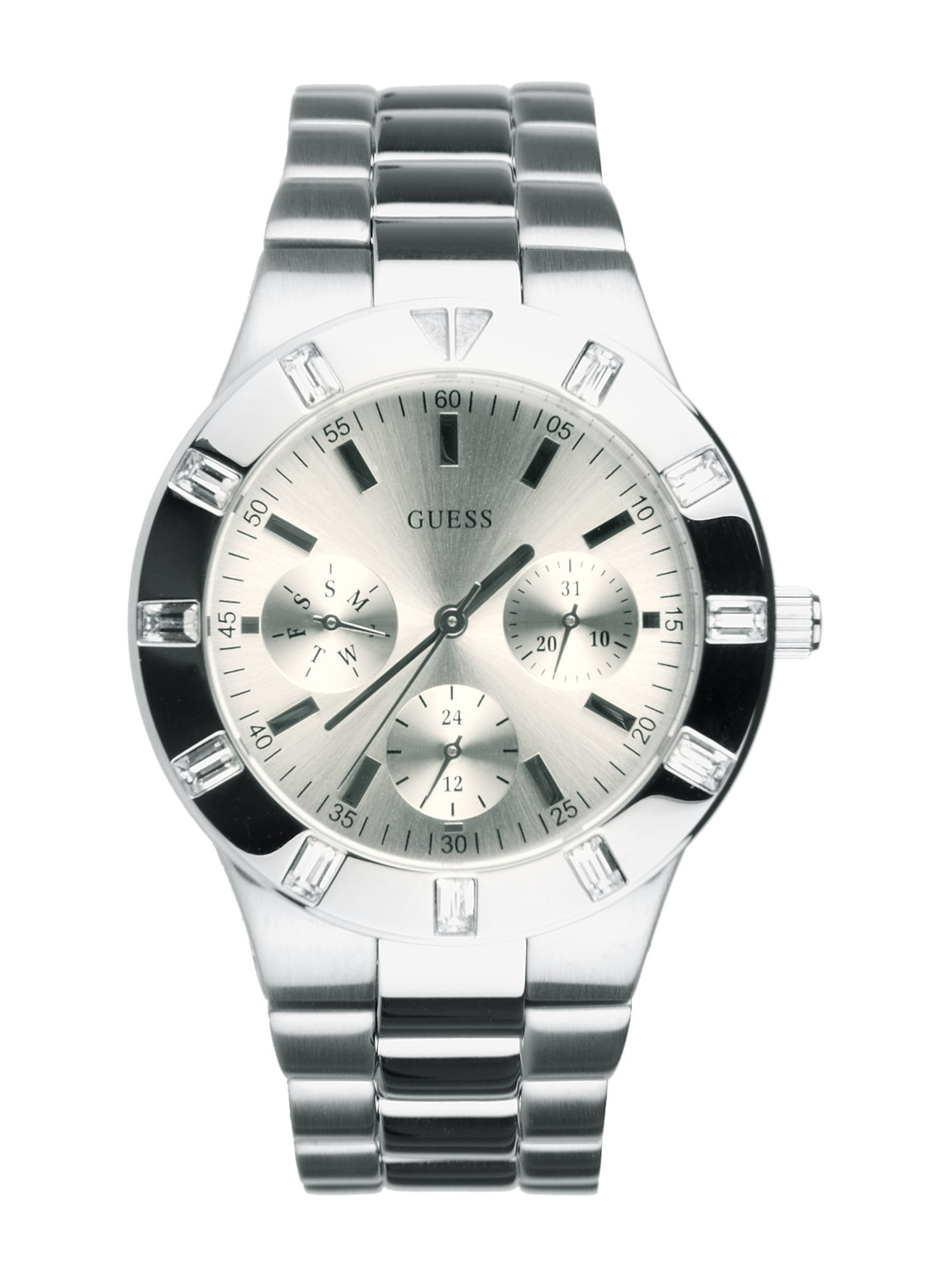 Buy Guess Women Chronograph Silver Toned Dial Watch W11610L1 - Watches ...