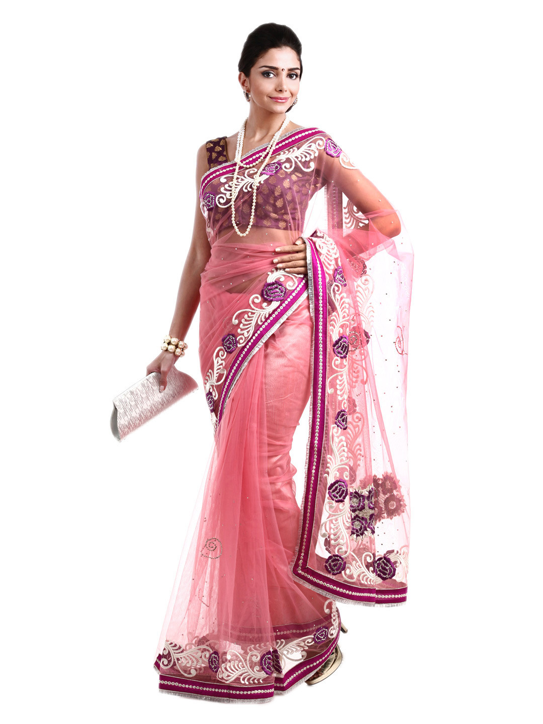 Buy Indian Women Pink Fashion Sari - Sarees for Women 74708 | Myntra