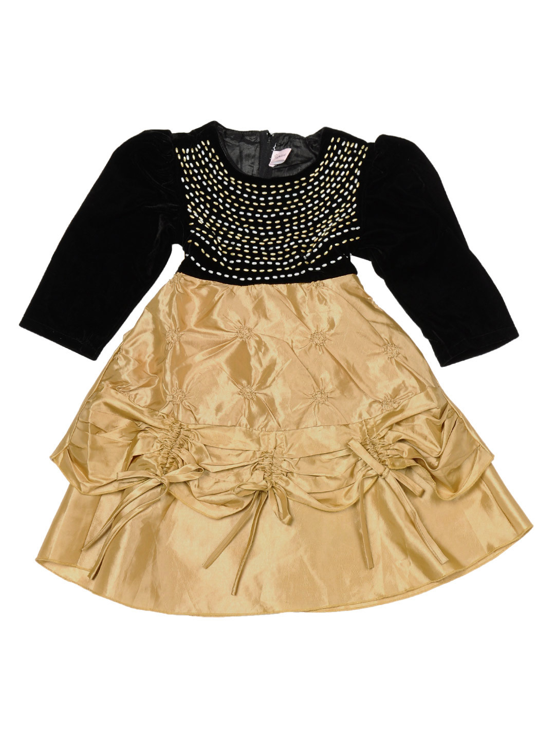 Buy Isabelle Girls Gold Dress - Dresses for Girls 91069 | Myntra