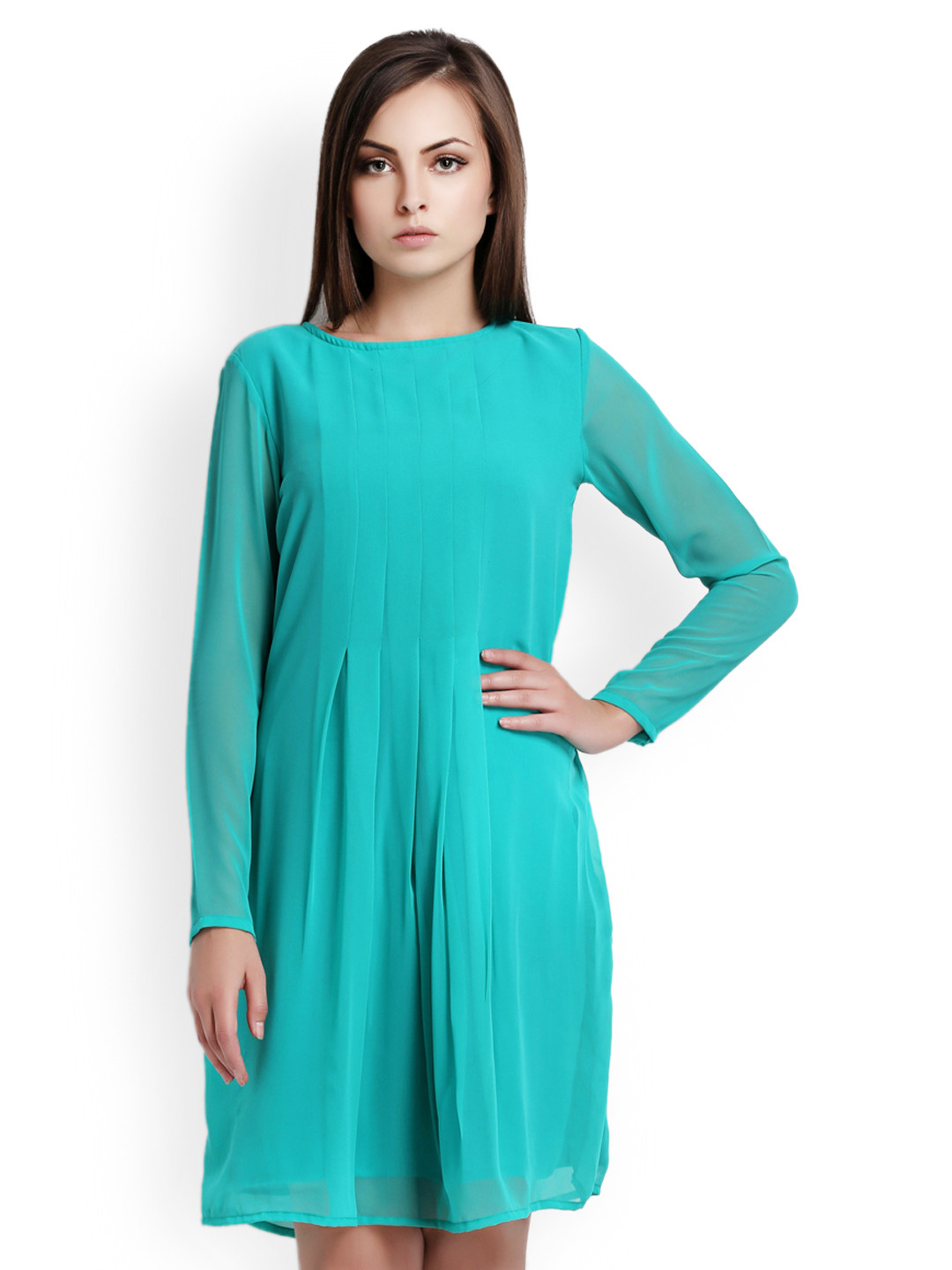 Buy Iti Green Shift Dress - Dresses for Women 496384 | Myntra