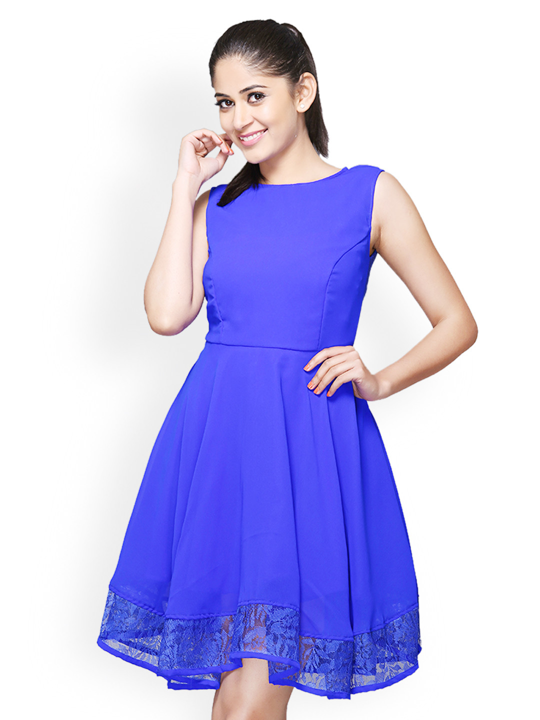 Buy Iti Blue Fit & Flare Dress - Dresses for Women 430149 | Myntra