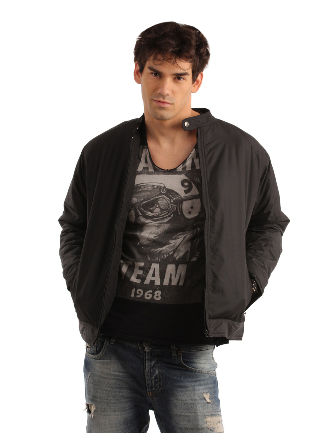 Buy John Players Men Black Jacket - Jackets for Men 70689 | Myntra