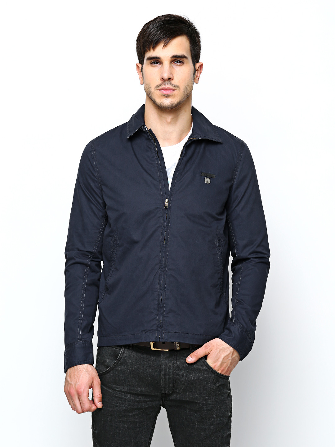 Buy Lee Men Navy Jacket - Jackets for Men 422626 | Myntra