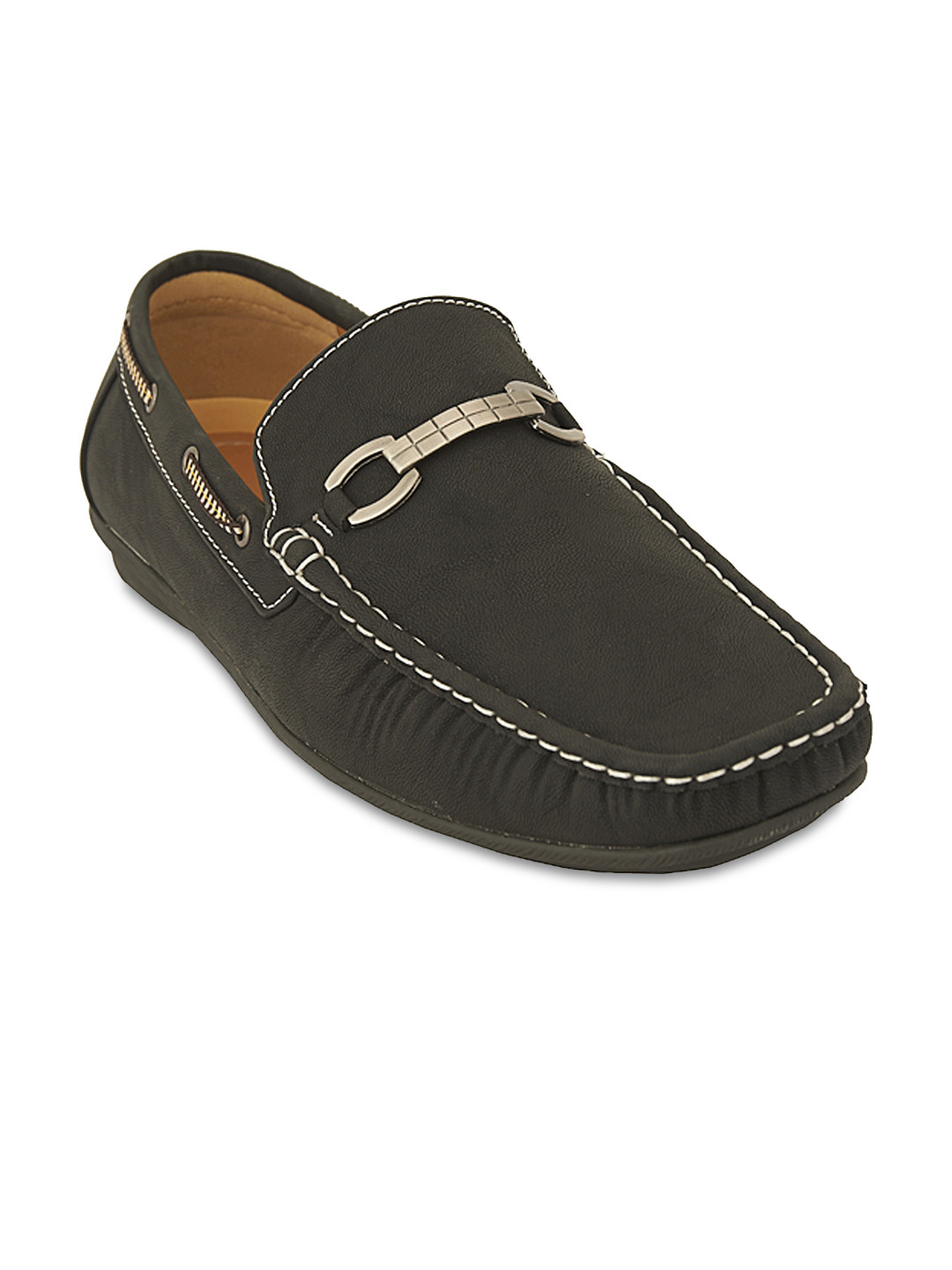 Buy Lords Men Black Leather Loafers - Casual Shoes for Men 393958 | Myntra