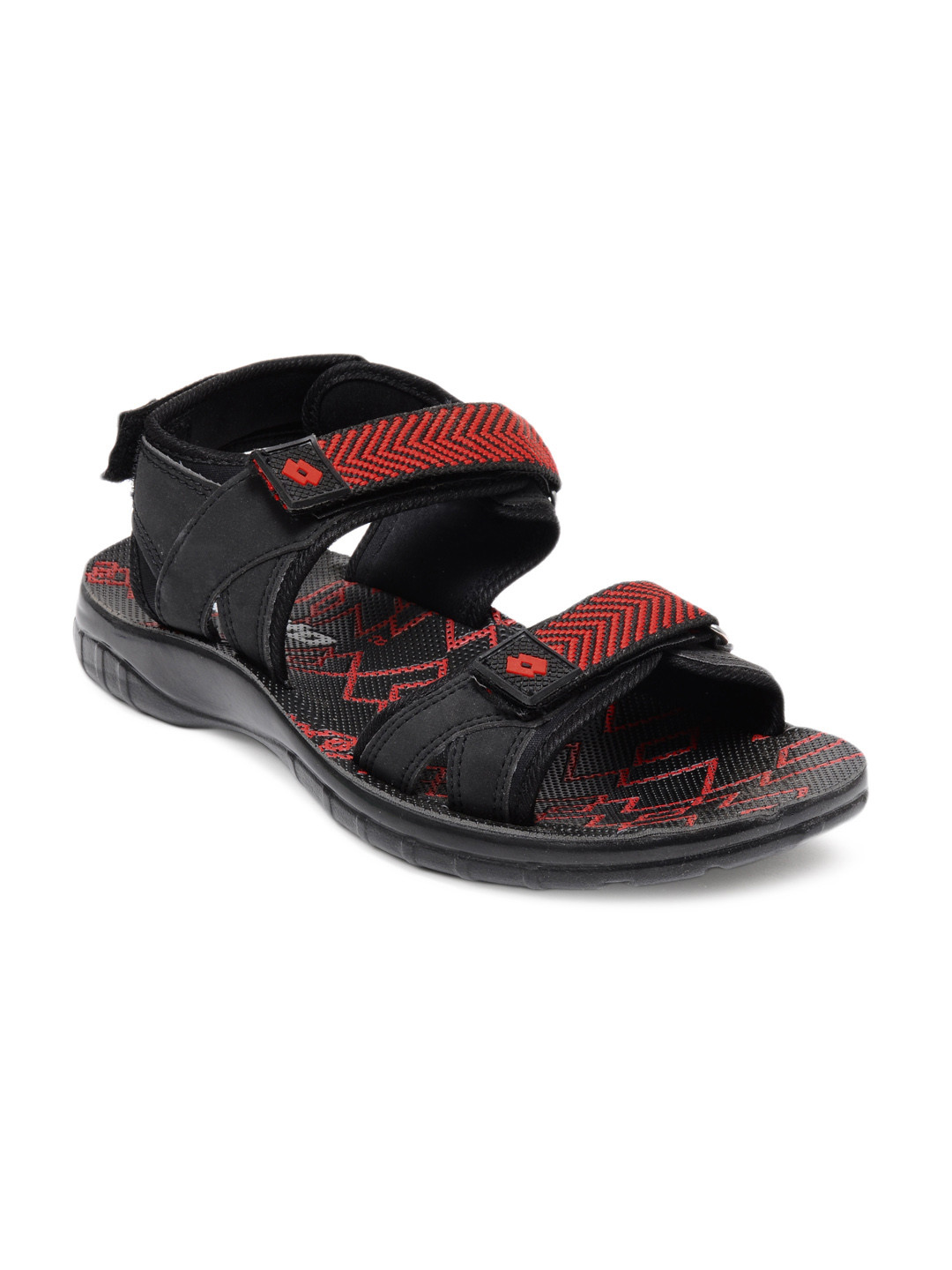 Buy Lotto Men Black & Red Sandals - Sandals for Men 95086 | Myntra