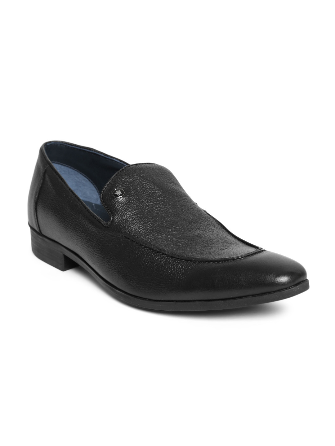 Buy Louis Philippe Men Black Leather Semiformal Shoes - Formal Shoes ...