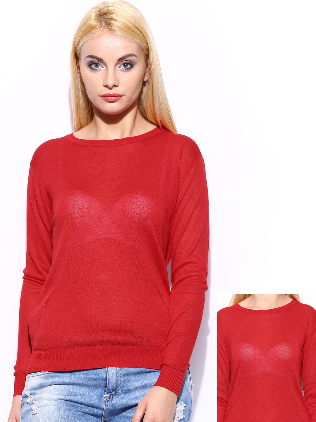 Buy MANGO Women Red Sweater - Sweaters for Women 582051 | Myntra