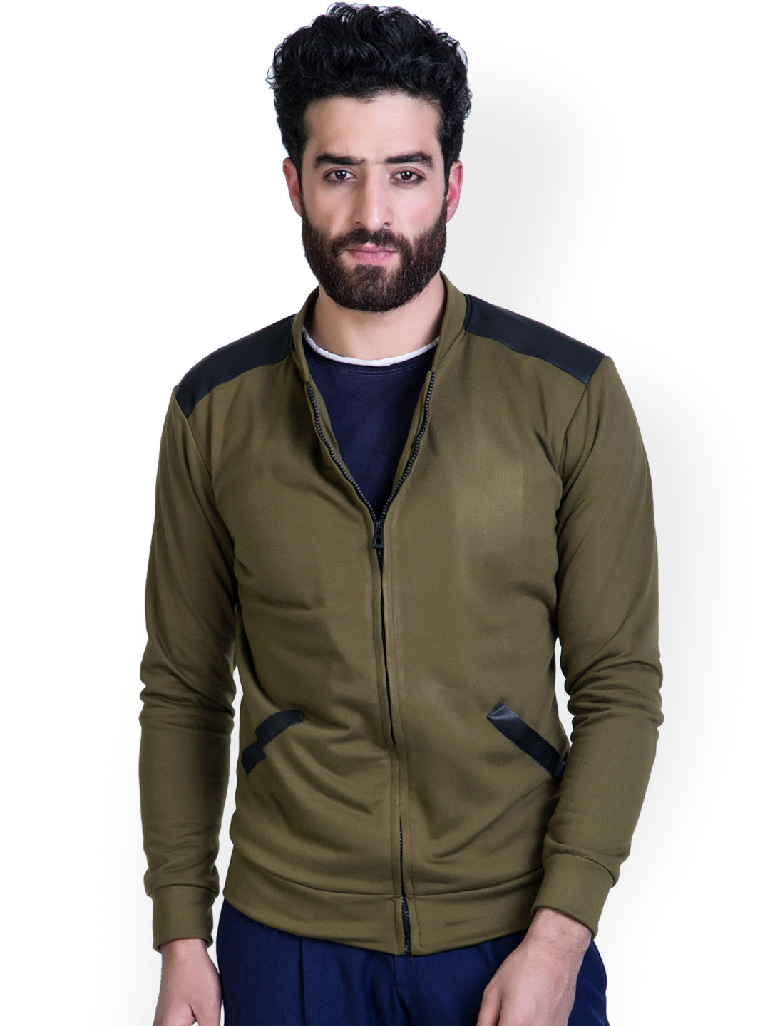 Buy MR BUTTON Men Olive Green Slim Fit Jacket - Jackets for Men 608514 | Myntra