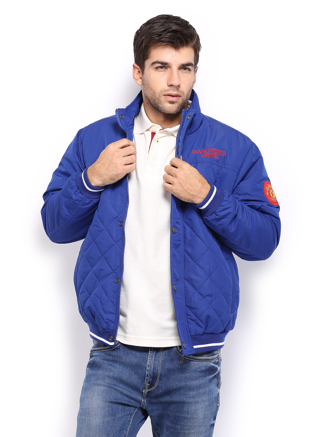 Buy Manchester United Men Blue Padded Jacket - Jackets for Men 503942 ...