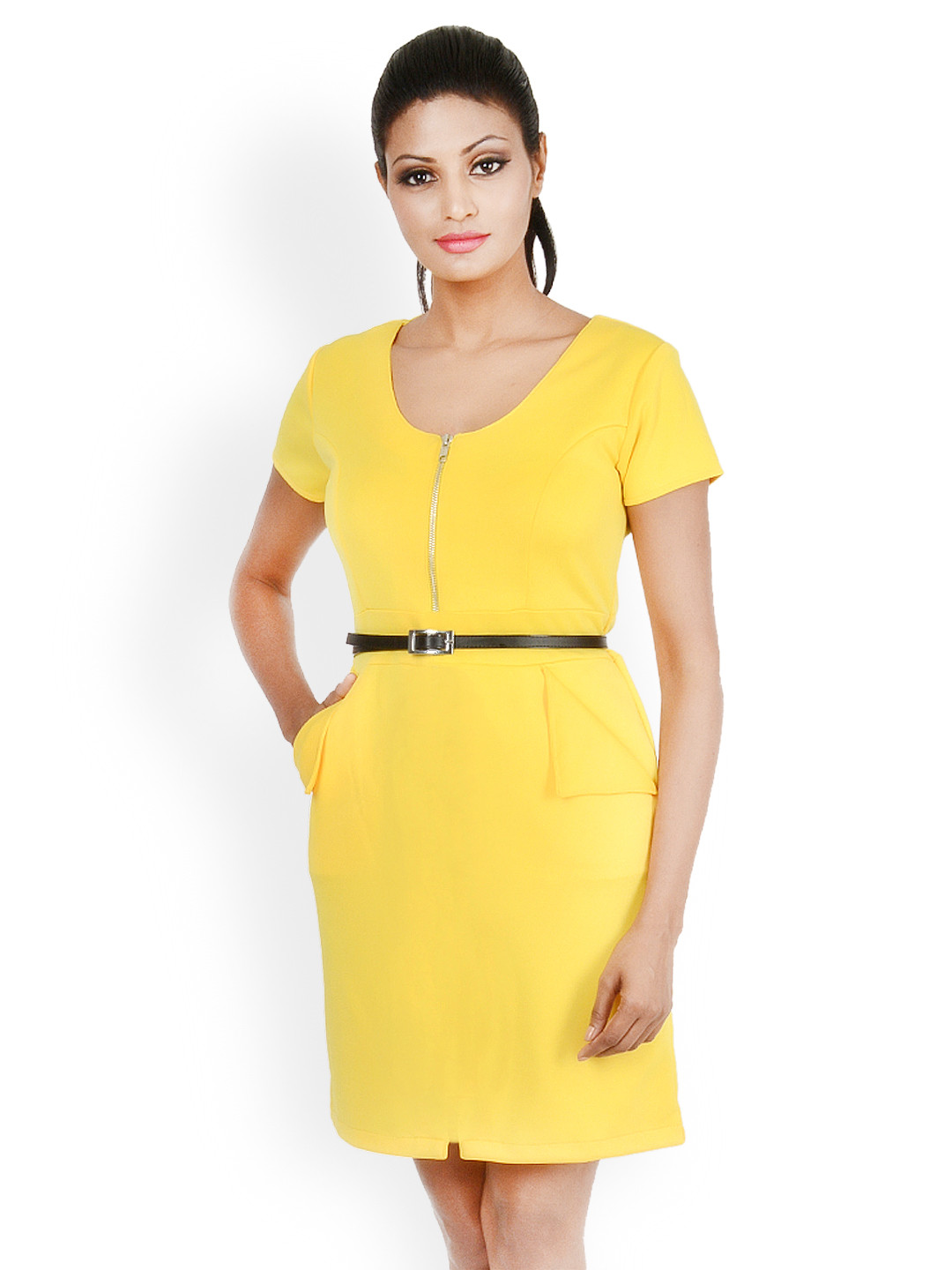 Buy Martini Women Yellow Shift Dress - Dresses for Women 287982 | Myntra