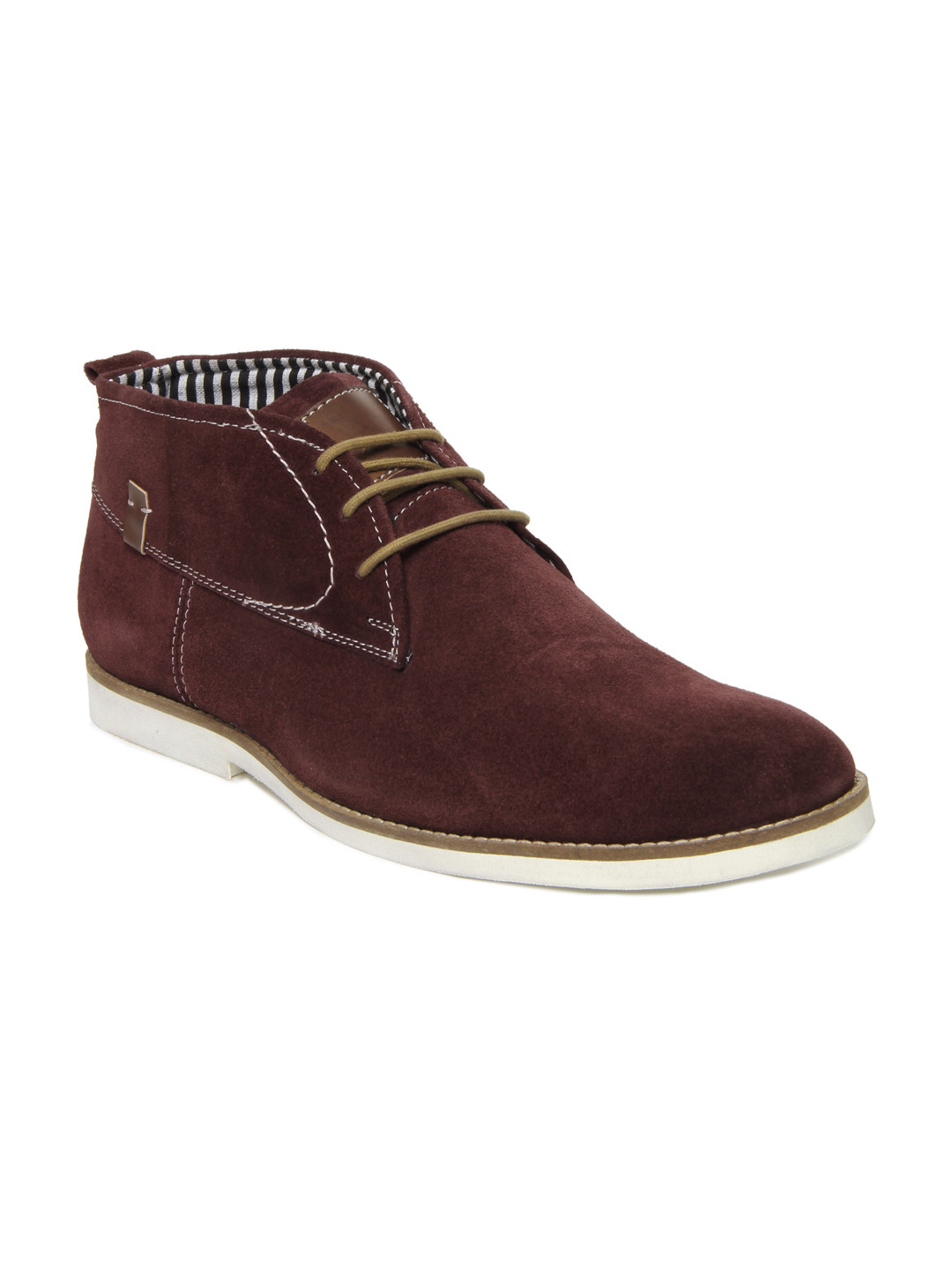 Buy Mast & Harbour Men Maroon Suede Casual Shoes - Casual Shoes for Men ...