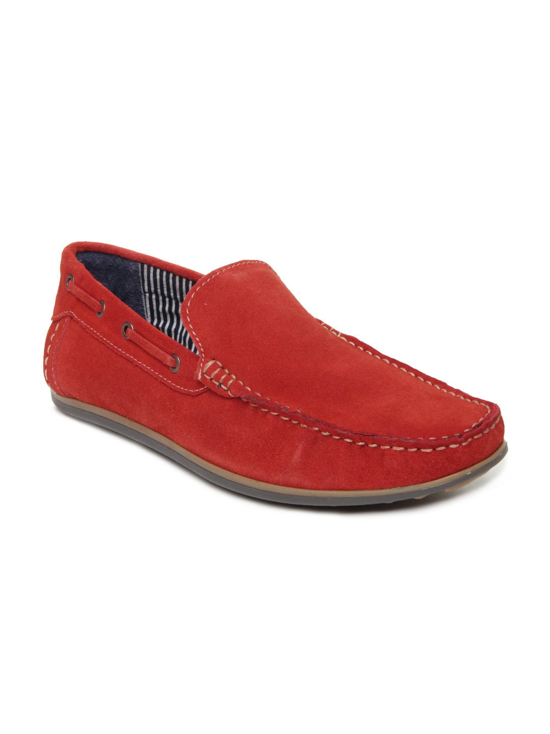 Buy Mast & Harbour Men Red Suede Loafers - Casual Shoes for Men 241918 ...