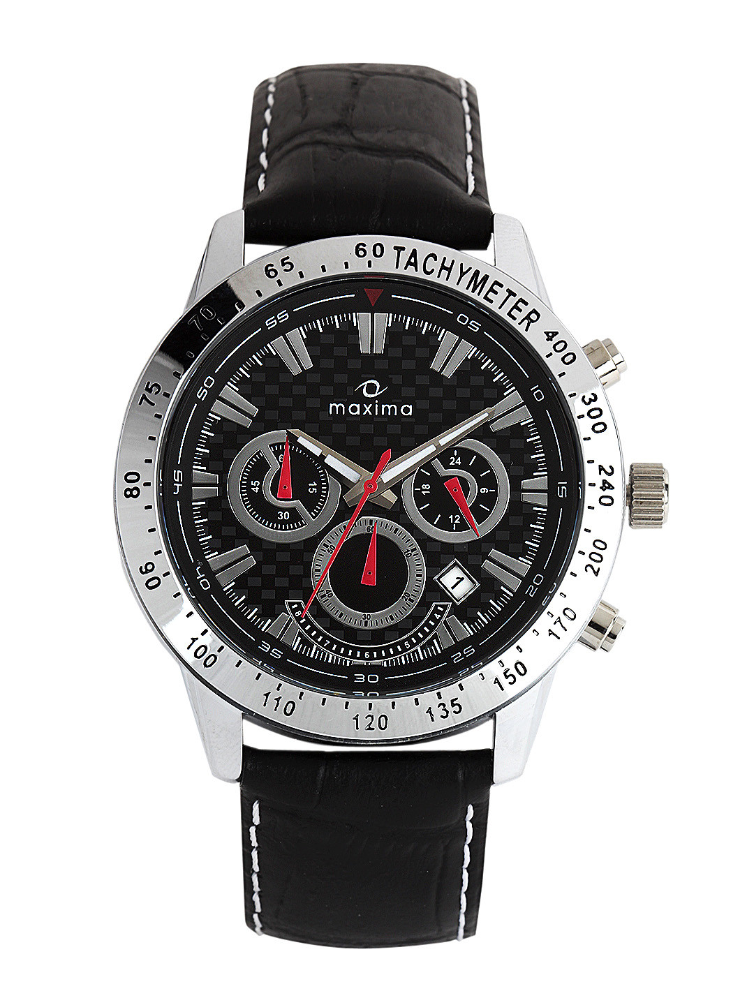 Buy Maxima Men Black & Silver Toned Dial Watch - Watches for Men 210480 ...