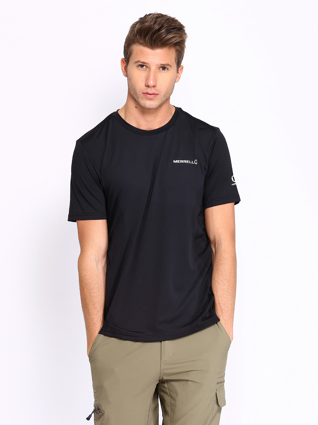 Buy Merrell Men Black T Shirt - Tshirts for Men 282118 | Myntra