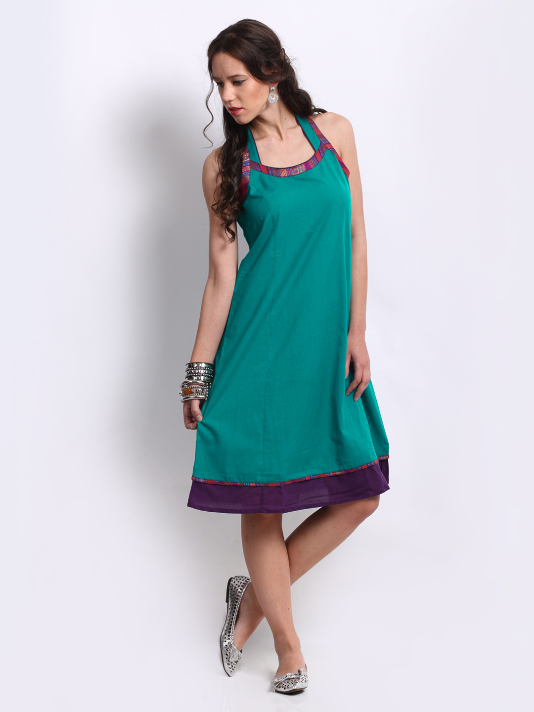 Buy Mirage Turquoise Blue A Line Dress - Dresses for Women 207606 | Myntra