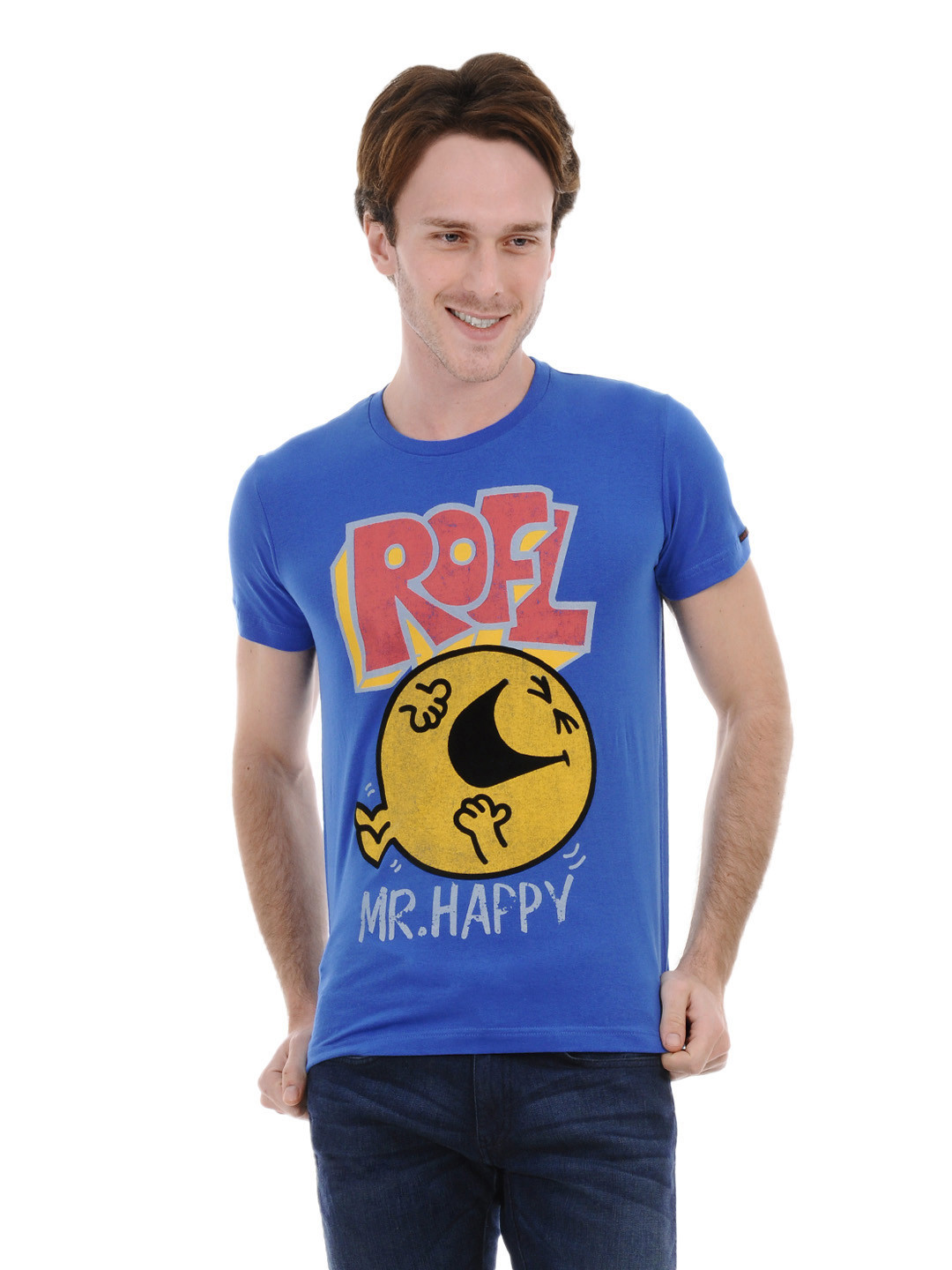Buy Mr. Men Blue Printed T Shirt - Tshirts for Men 68372 | Myntra