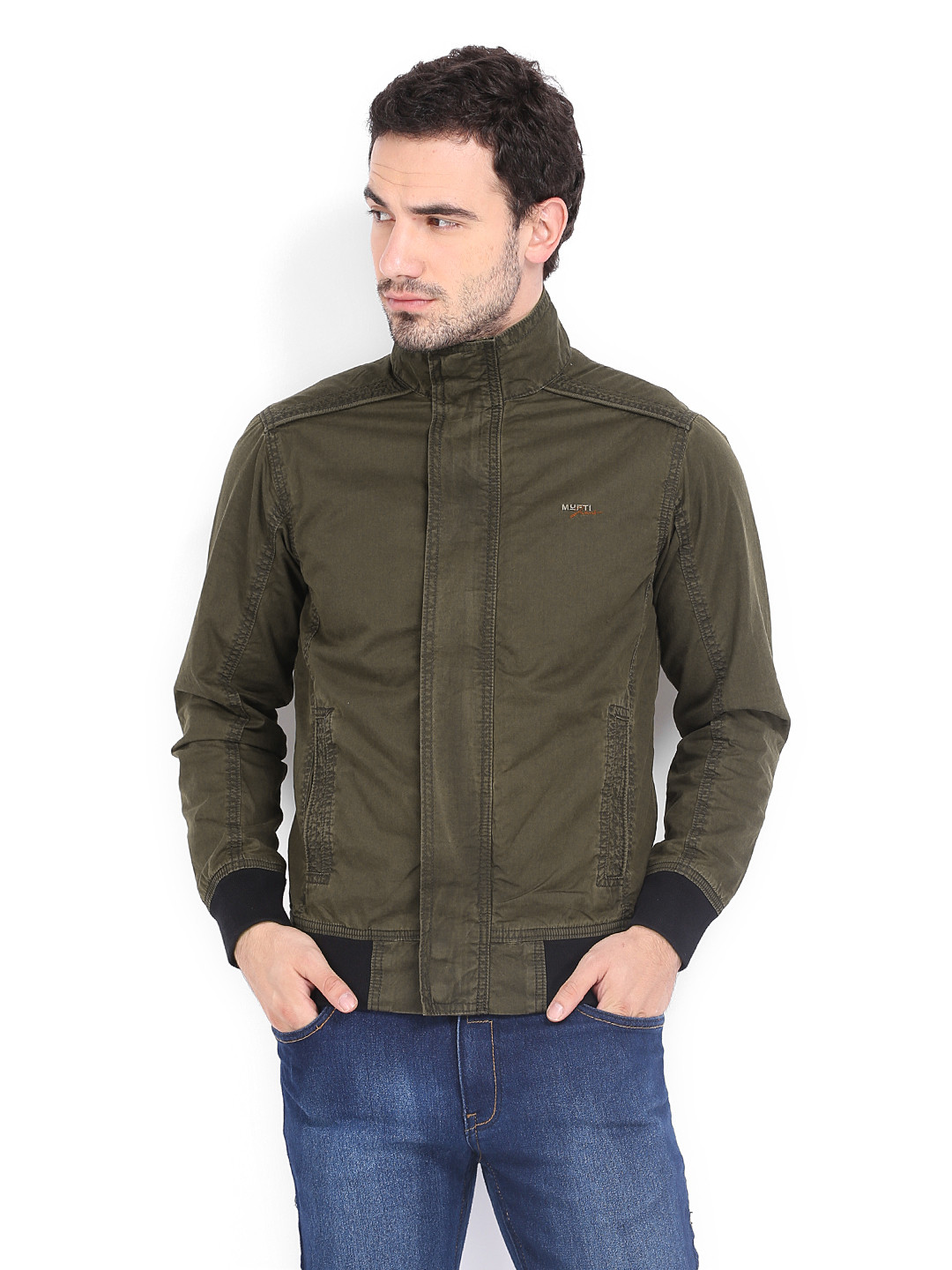 Buy Mufti Men Olive Green Jacket - Jackets for Men 509478 | Myntra
