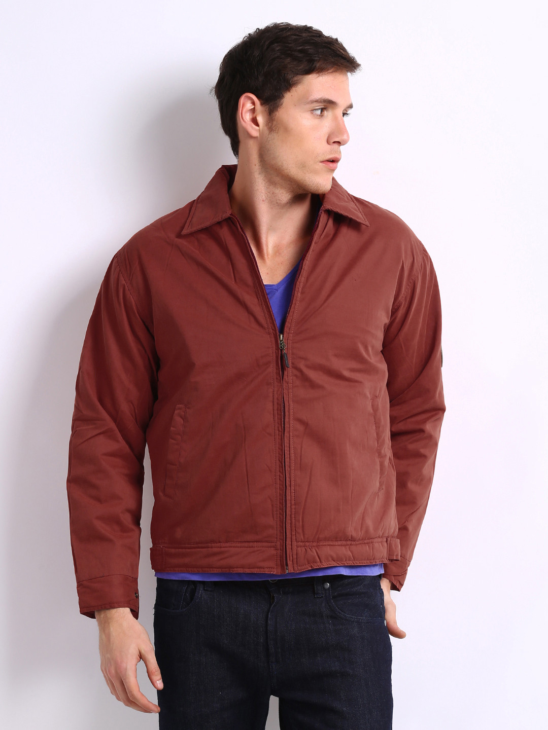 Buy NU9 Men Rust Orange Padded Jacket - Jackets for Men 211569 | Myntra