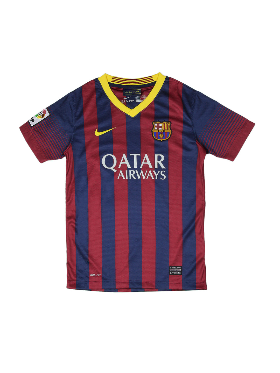 Buy Nike Boys Navy & Maroon Striped FCB Football Jersey - Tshirts for ...