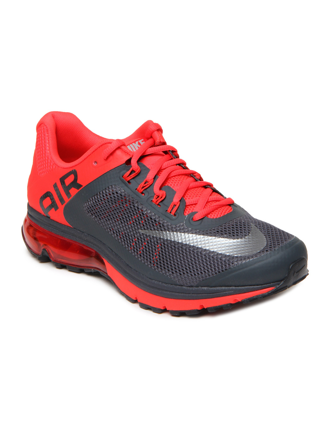 Buy Nike Men Charcoal Grey & Red Air Max Excellerate+ 2 Running Shoes ...