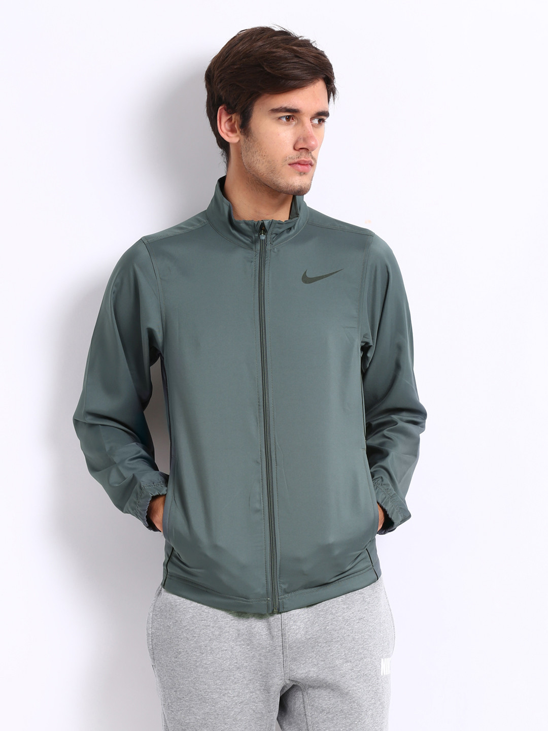 Buy Nike Men Grey Training Jacket - Jackets for Men 196195 | Myntra