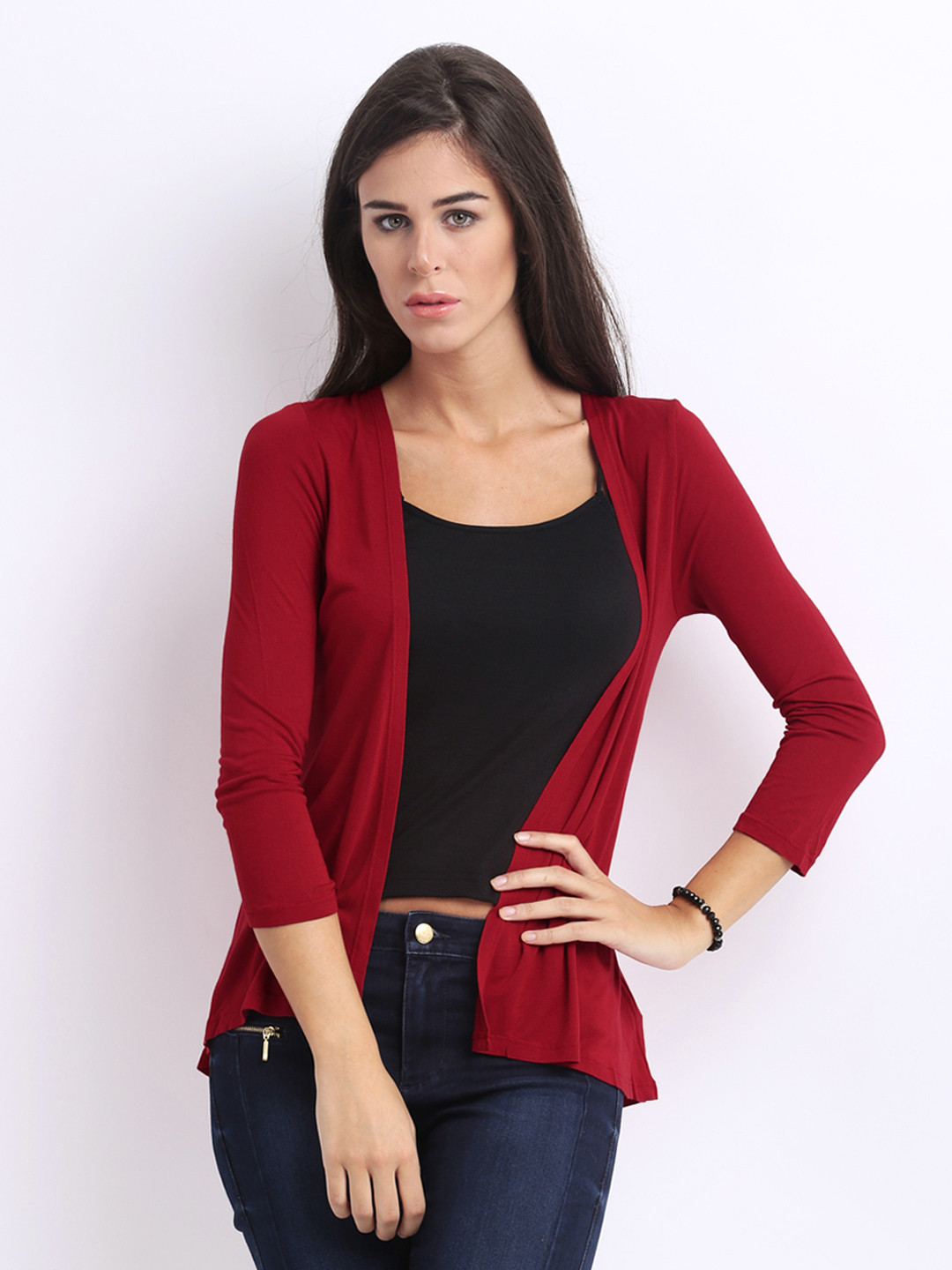 Buy ONLY Women Red Randa Lace Shrug - Shrug for Women 186610 | Myntra