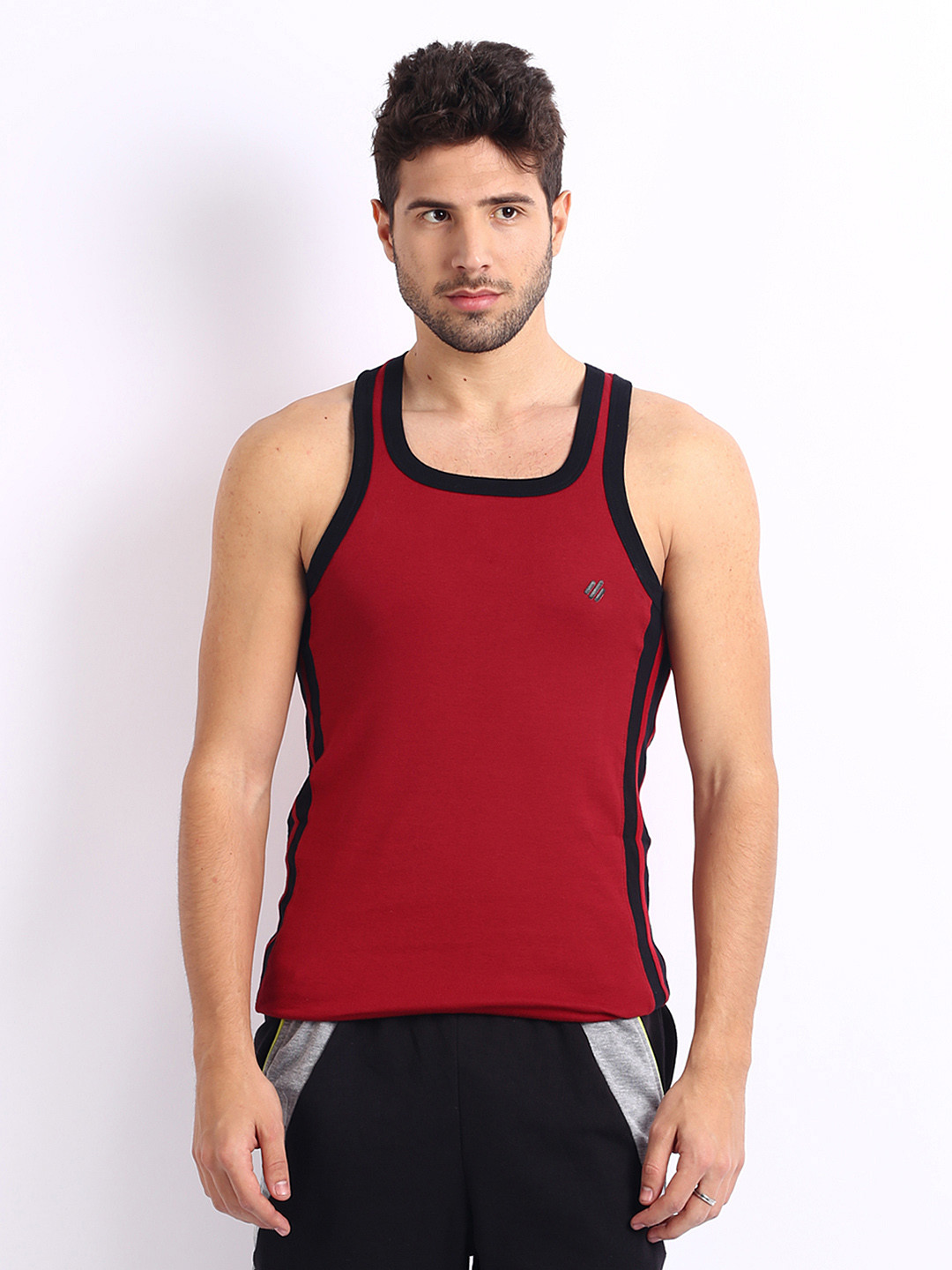 Buy ONN Men Red Innerwear Vest NS 524 - Innerwear Vests for Men 231984 ...