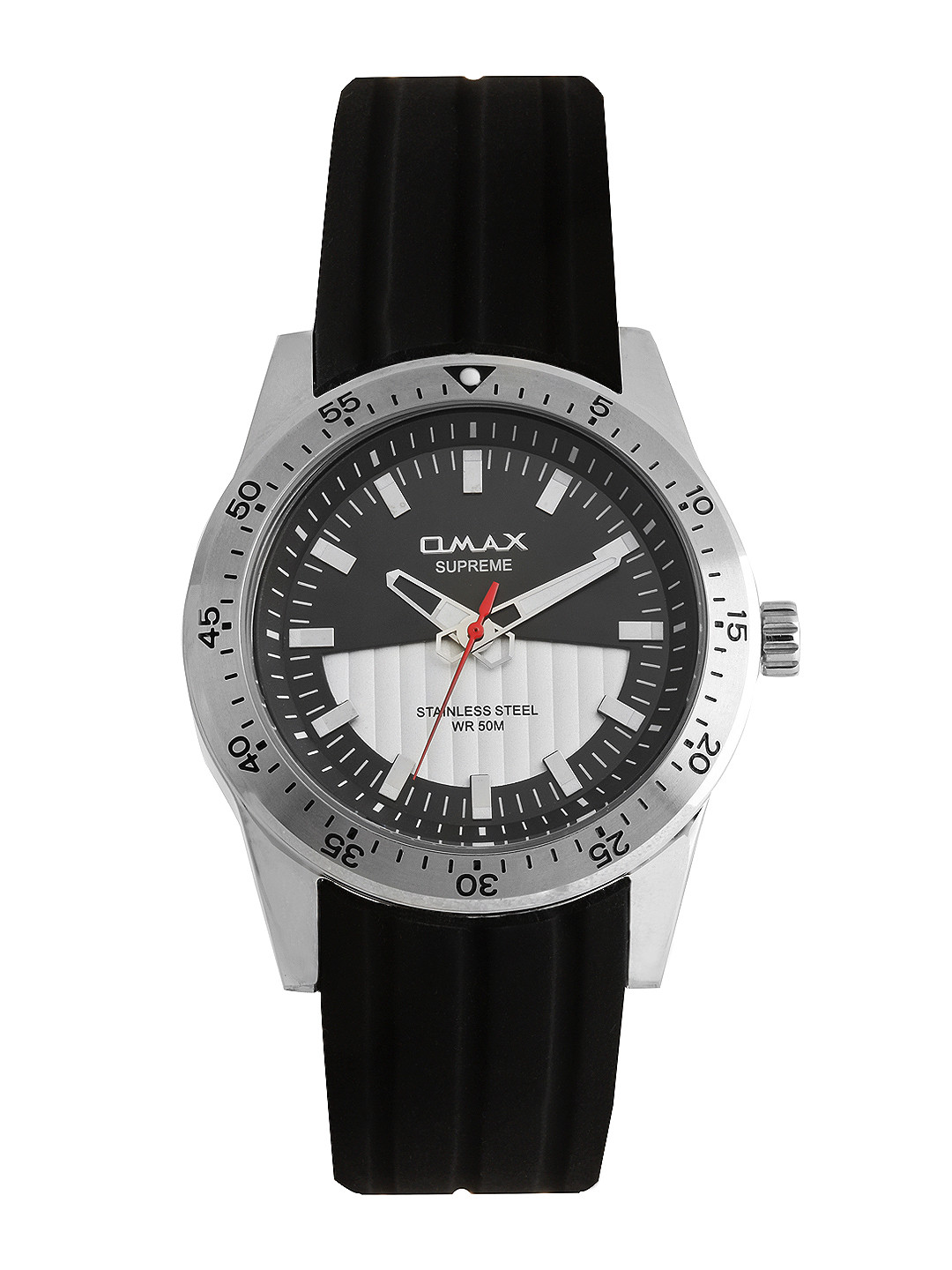 Buy Omax Men Black & Silver Toned Dial Watch - Watches for Men 284949 ...