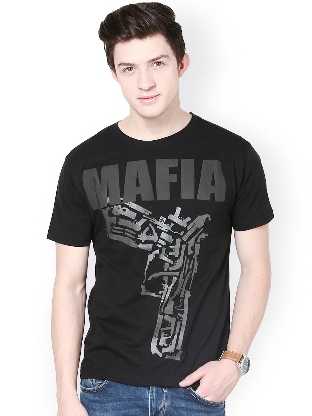 Buy PUNK Men Black Printed T Shirt - Tshirts for Men 612323 | Myntra