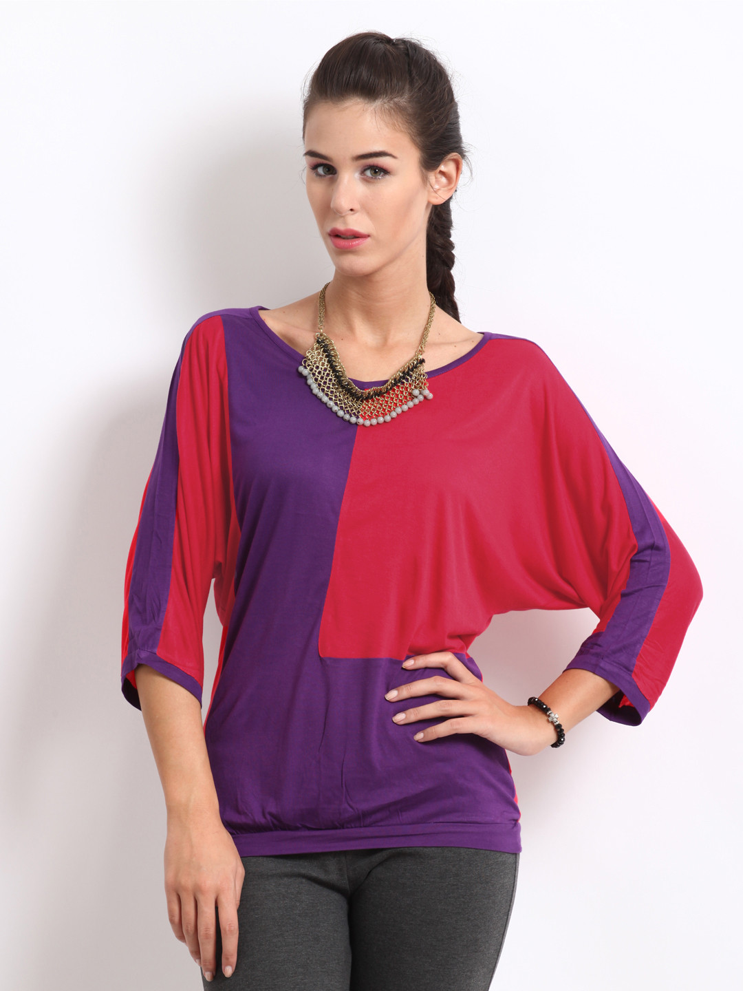 Buy People Women Purple & Pink Top - Tops for Women 175426 | Myntra