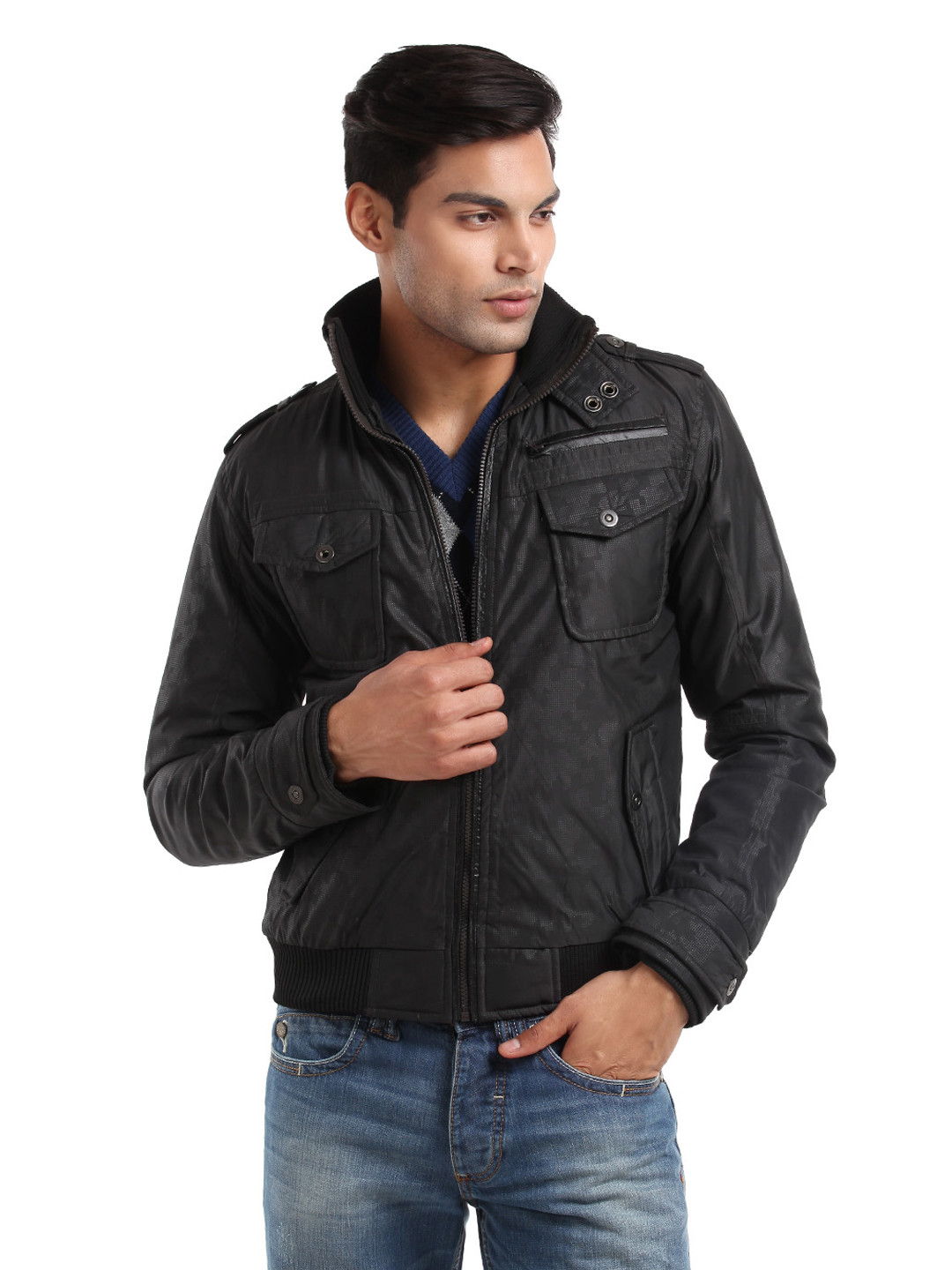 Buy Proline Black Biker Jacket - Jackets for Men 92715 | Myntra
