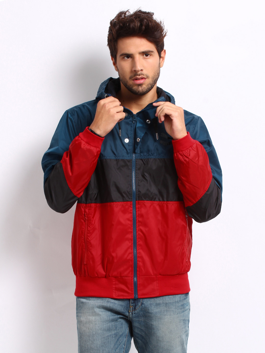 Buy Puma Men Blue & Red Jacket - Jackets for Men 179218 | Myntra