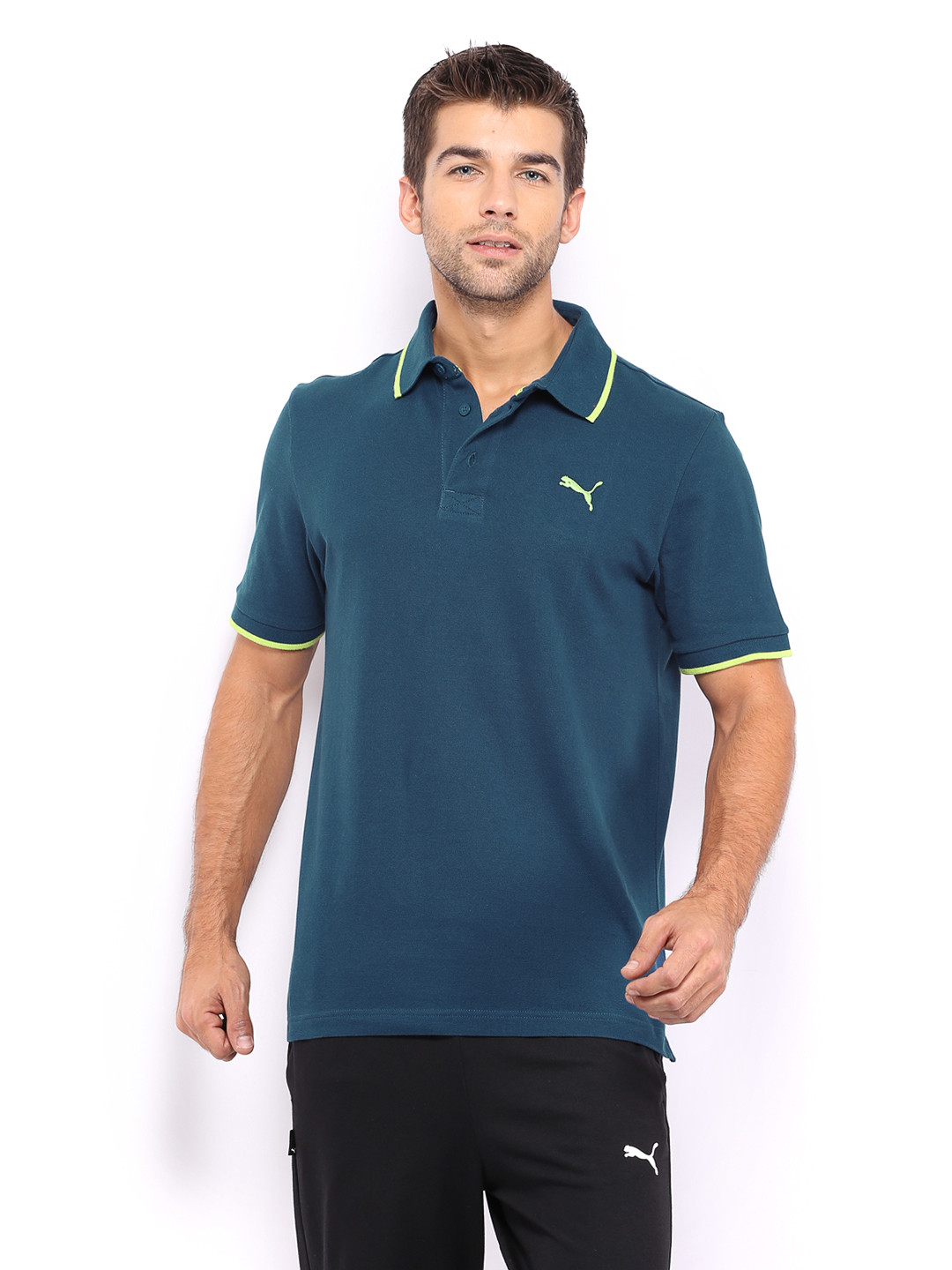 Buy Puma Men Blue Polo Pure Cotton T Shirt - Tshirts for Men 424230 ...