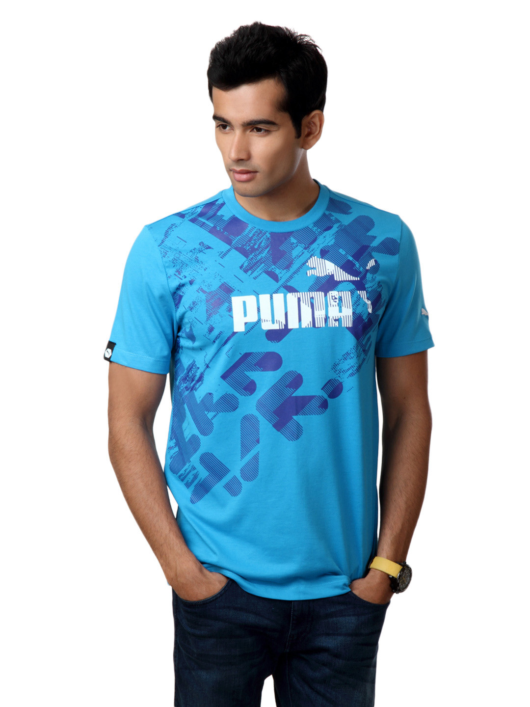 Buy Puma Men Blue T Shirt - Tshirts for Men 61365 | Myntra