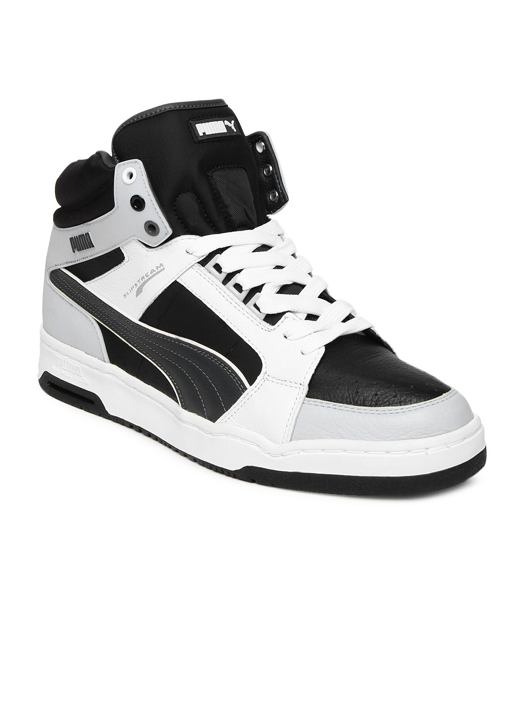 Buy Puma Men Black & White Slipstream Leather Casual Shoes - Casual ...