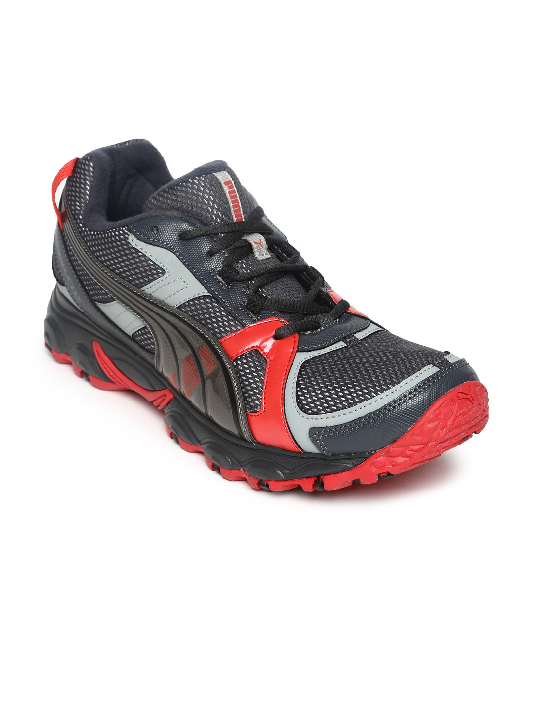 Buy Puma Men Grey & Red Pumafox Running Shoes - Sports Shoes for Men ...