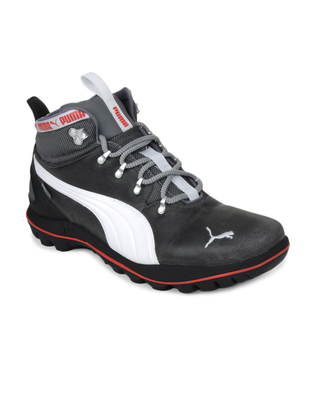 Buy Puma Men Charcoal Grey Silicis Mid L Casual Shoes - Casual Shoes ...