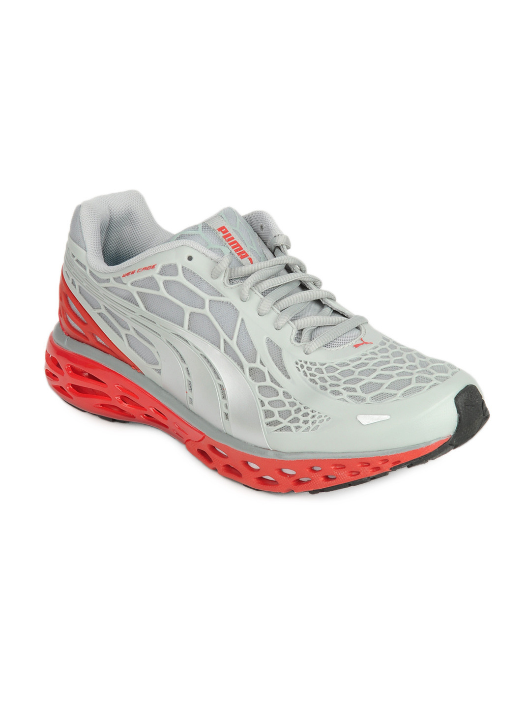 Buy Puma Men Grey & Red Bioweb Elite Sports Shoes - Sports Shoes for ...