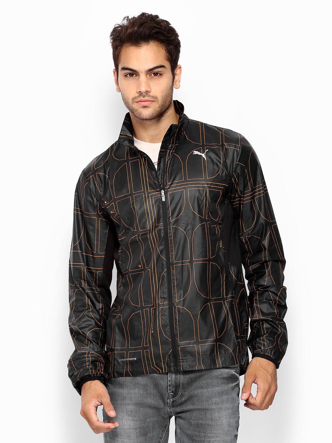 Buy Puma Men Black Printed Jacket - Jackets for Men 353796 | Myntra