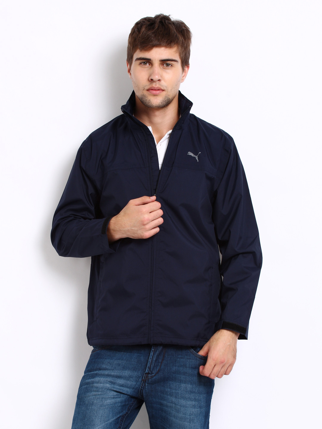 Buy Puma Men Navy Rain Jacket - Jackets for Men 152278 | Myntra