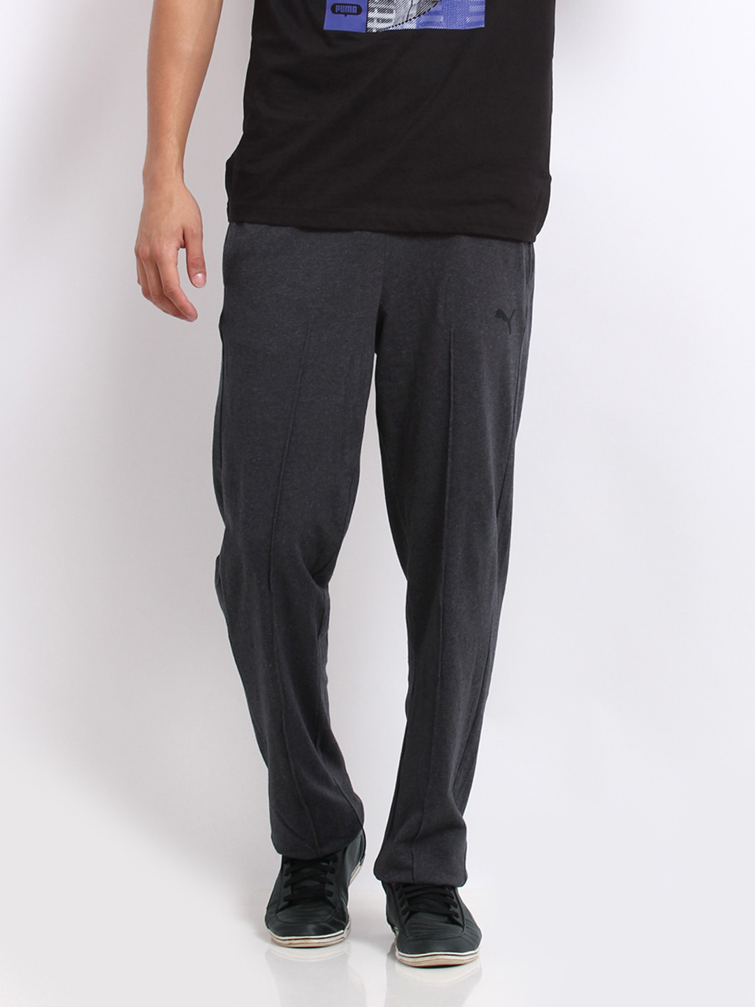 Buy Puma Men Charcoal Grey Track Pants - Lounge Pants for Men 159279 ...
