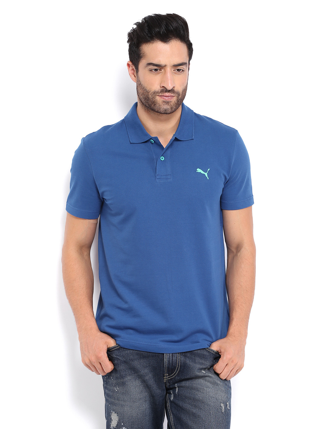 Buy Puma Men Blue Polo T Shirt - Tshirts for Men 372657 | Myntra