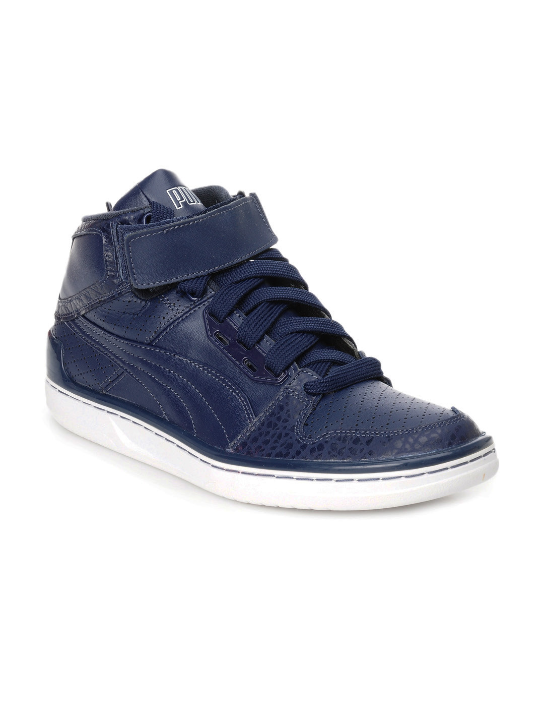 Buy Puma Men Unlimited Hi Evo Lux Navy Blue Shoes - Casual Shoes for ...