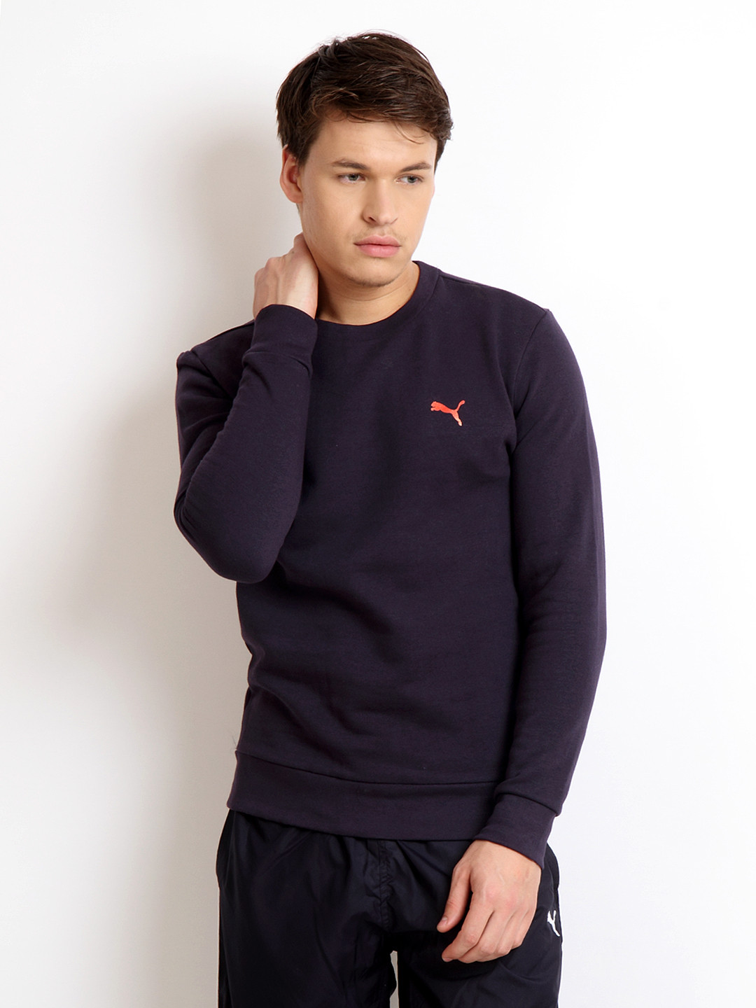 Buy Puma Men Dark Purple Sweatshirt - Sweatshirts for Men 181825 | Myntra