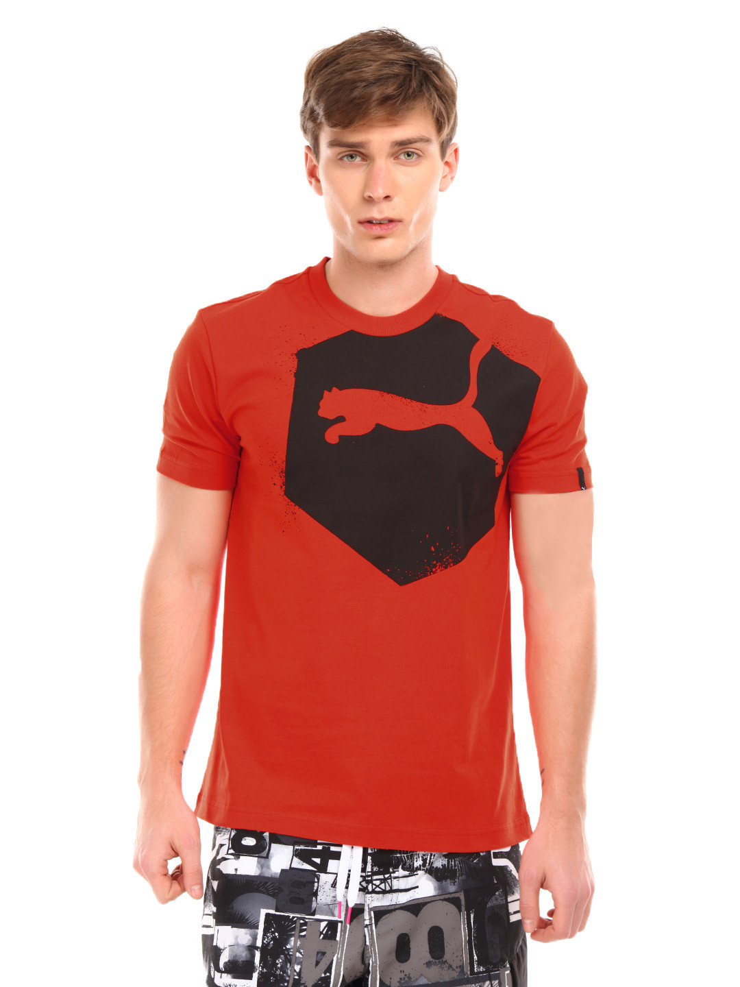 Buy Puma Men Red Shape Series Organic Cotton T Shirt - Tshirts for Men ...