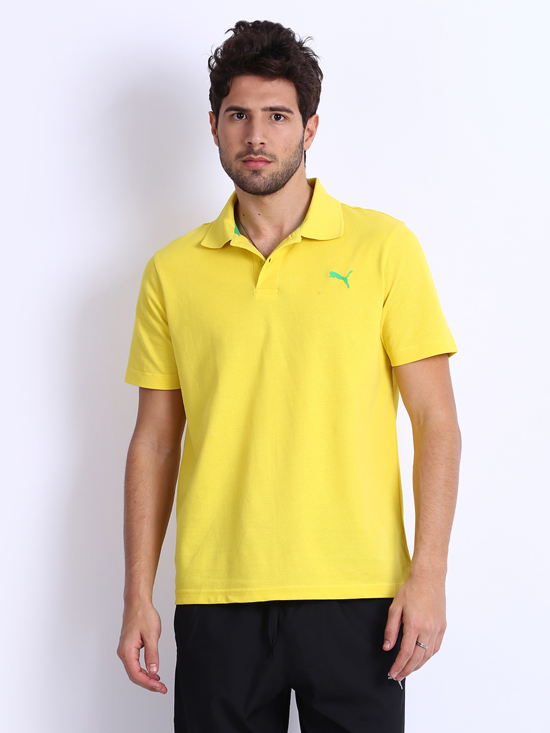 Buy Puma Men Yellow Polo T Shirt - Tshirts for Men 255770 | Myntra