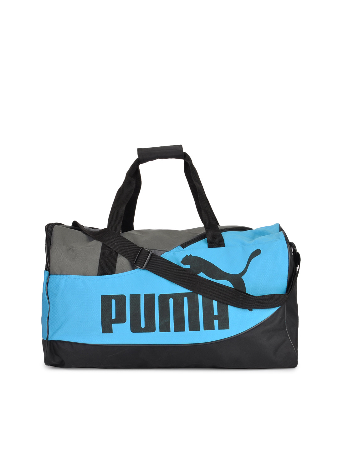 Buy Puma Unisex Black And Blue Fundamentals Sports Duffle Bag - Duffel ...