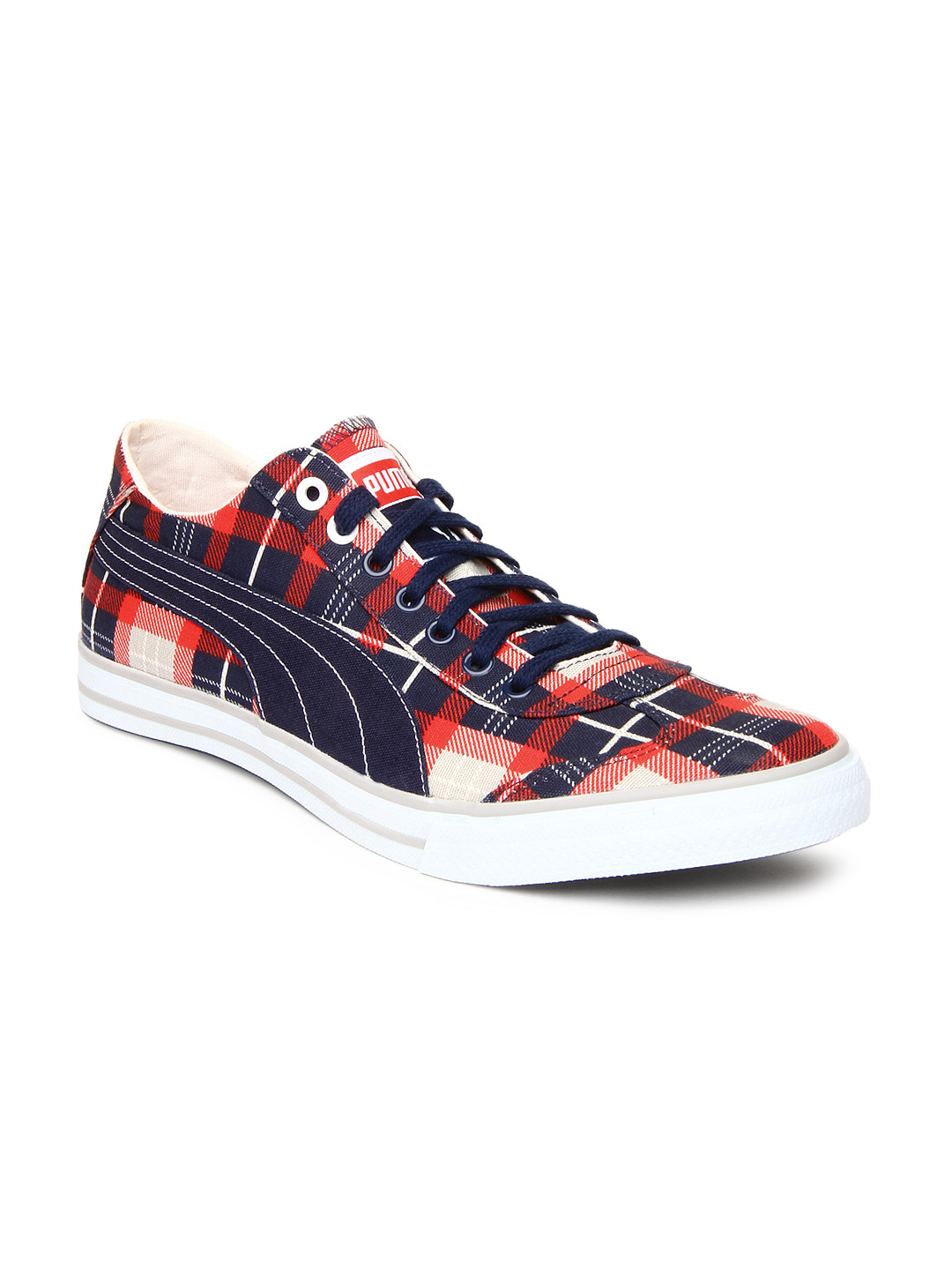 Buy PUMA Men Navy & Red 917 Gr Lo DP Checked Casual Shoes - Casual ...