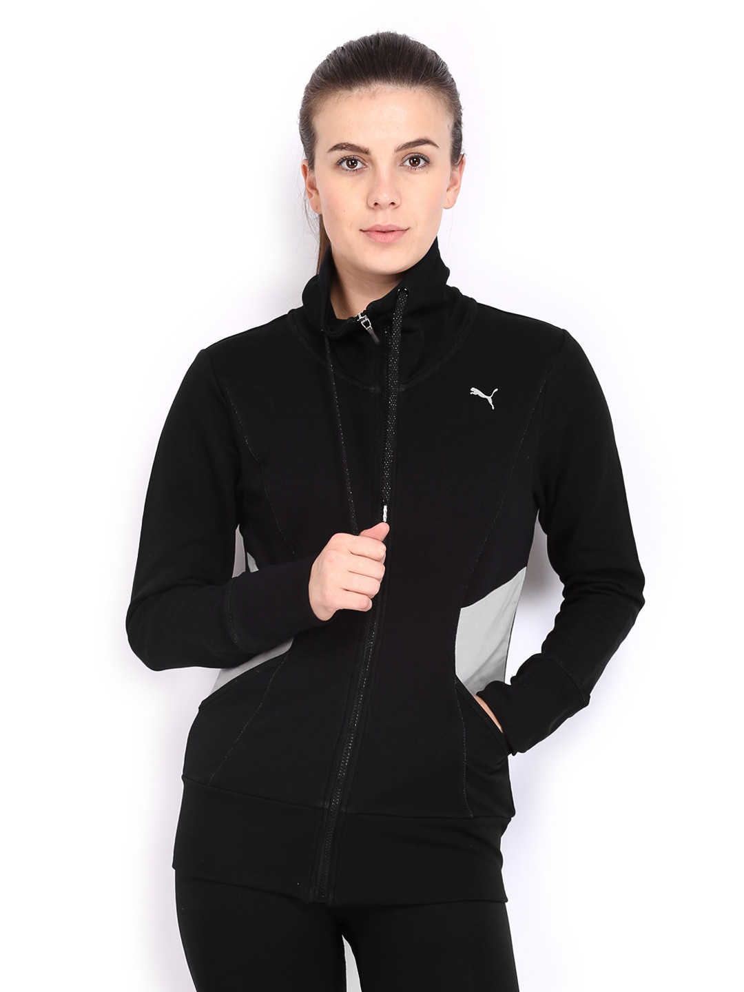 Buy Puma Women Black Studio Sweat Jacket - Jackets for Women 424343 ...