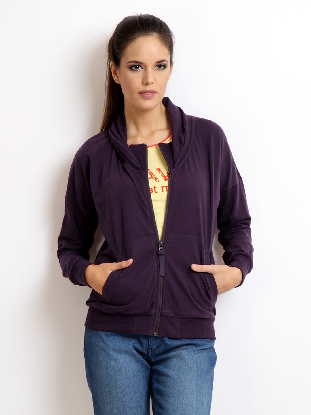 Buy Puma Women Purple Hooded Sweatshirt - Sweatshirts for Women 170793 ...